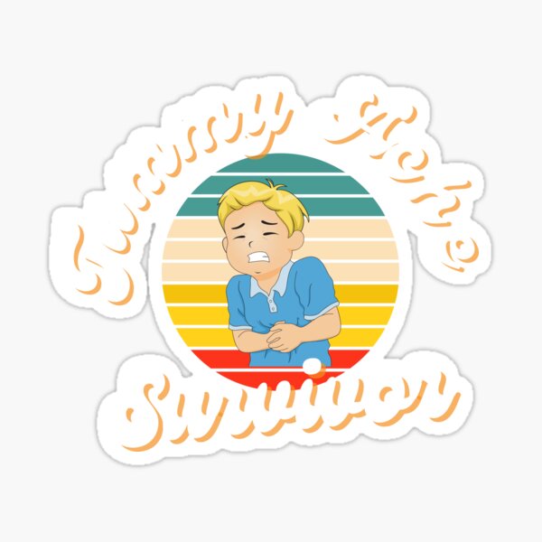 "Tummy Ache Survivor sticker, Funny Tummy Ache Sticker, Stomach Ache ...