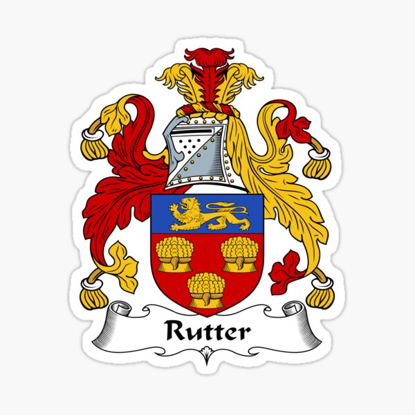 "Rutter" Sticker for Sale by HaroldHeraldry | Redbubble