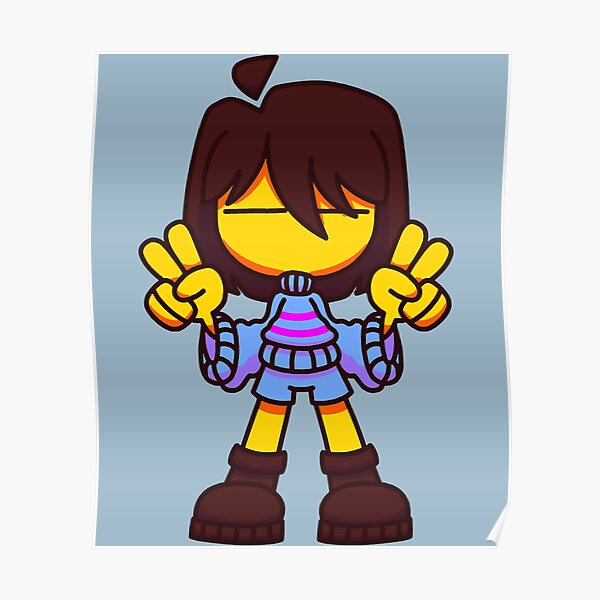 "Pass Through Ground Vast Remote Undertale Frisk Retro" Poster for Sale ...