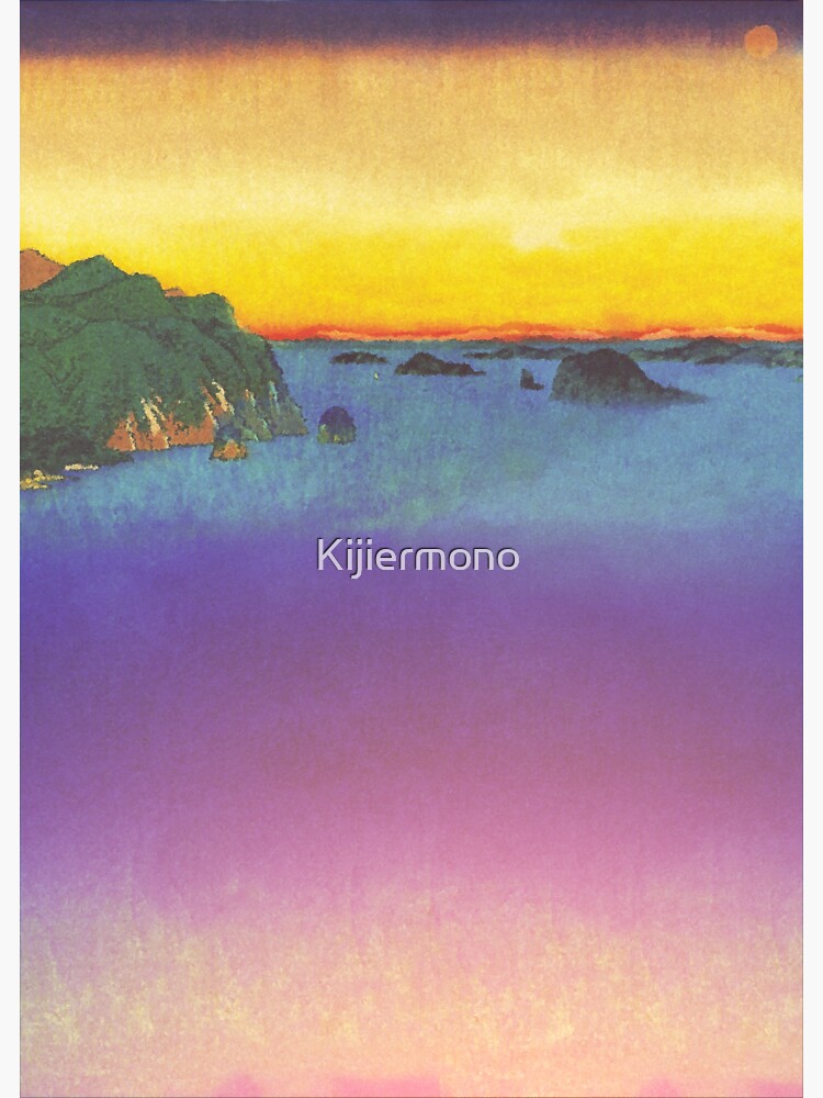 "Inchen in Blue - Mountain Ocean Nature Landscape Blue, Red and Orange ...