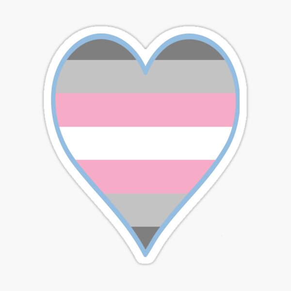 "Demigirl Pride Flag Heart - Pastel Blue" Sticker for Sale by F ...