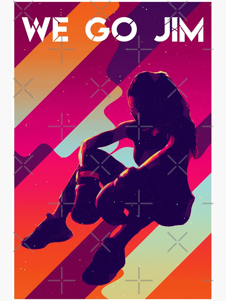 "We Go Jim" Sticker for Sale by SDDdesigns | Redbubble