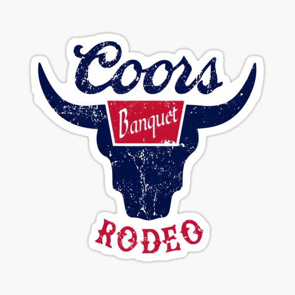 "Coors Banquet Rodeo Logo Distressed" Sticker for Sale by ocampoajke ...