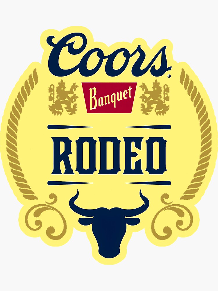 "Coors Banquet Rodeo Logo Distressed" Sticker for Sale by monicalfmahan ...