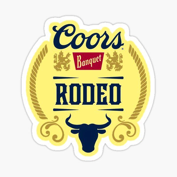 "Coors Banquet Rodeo Logo Distressed" Sticker for Sale by monicalfmahan ...