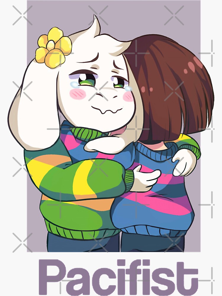 "Pass Through Ground Vast Remote Undertale Pacifist Gifts" Sticker for ...