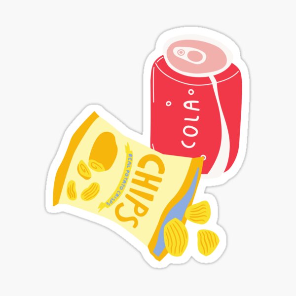 "Coca-Cola and Chips" Sticker for Sale by Pupe00 | Redbubble