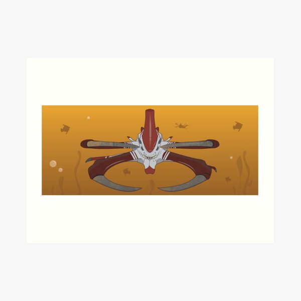Reaper Leviathan Subnautica Fanart Art Print For Sale By Necronder Redbubble