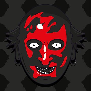 "Red Demon - Insidious" Sticker by Necronder | Redbubble