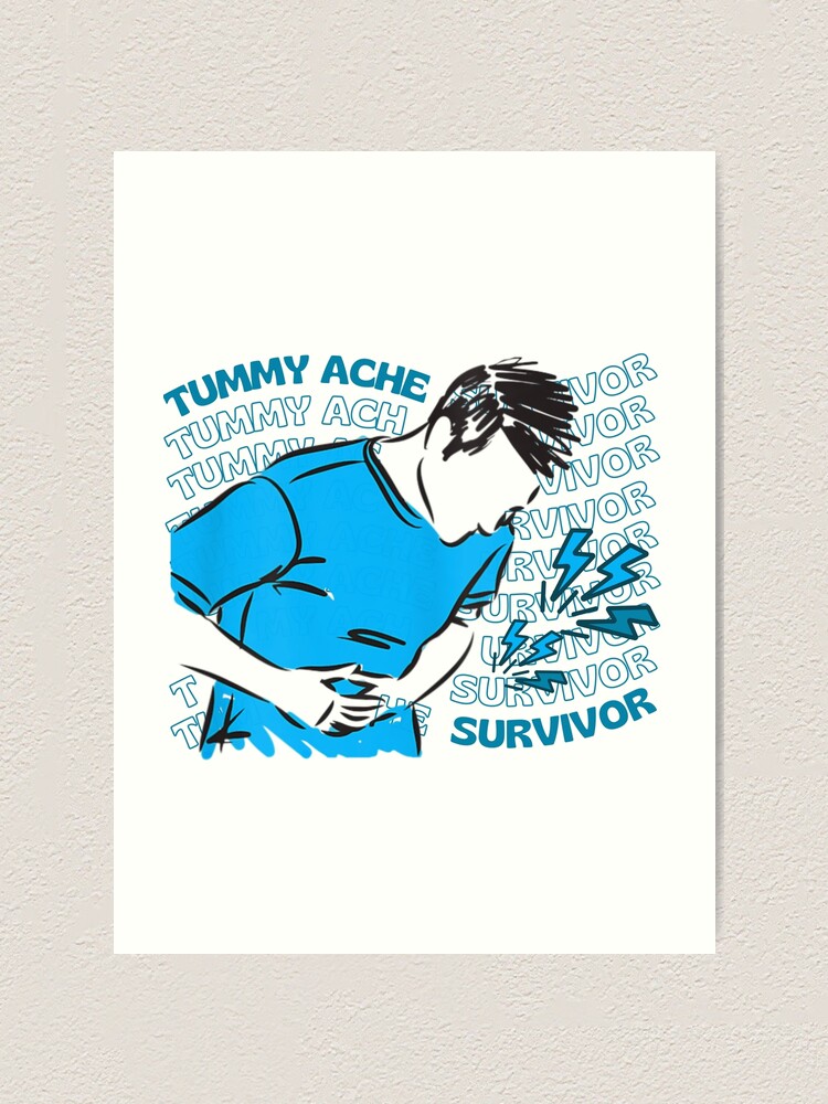 Lámina artística «Sobreviviente de dolor de barriga. Meme de enfermedad ...