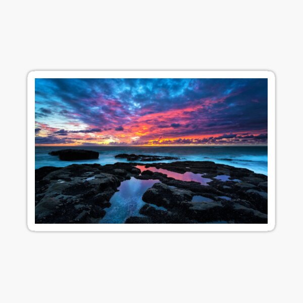 "sunset sky nature water stones" Sticker for Sale by natalo4ka | Redbubble