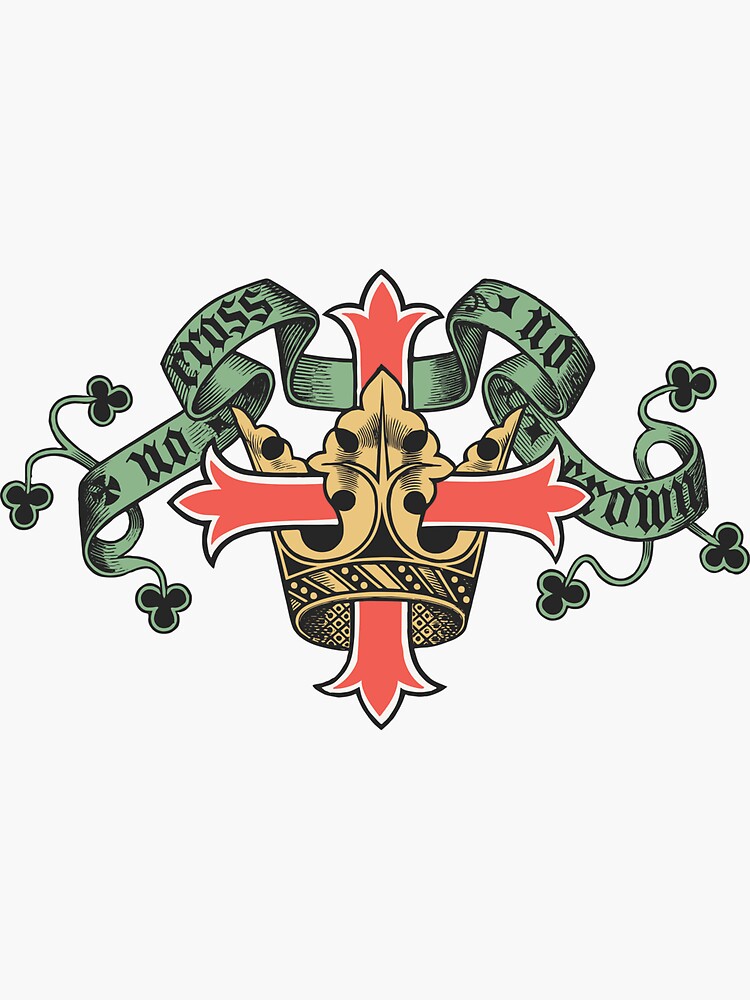 "No Cross, No Crown. Vintage Catholic art. " Sticker for Sale by oremus ...