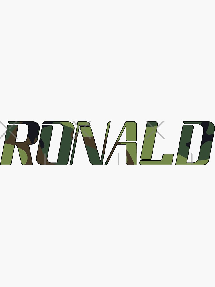 "RONALD Name III - My name is RONALD - typography name - Camo Vibe ...