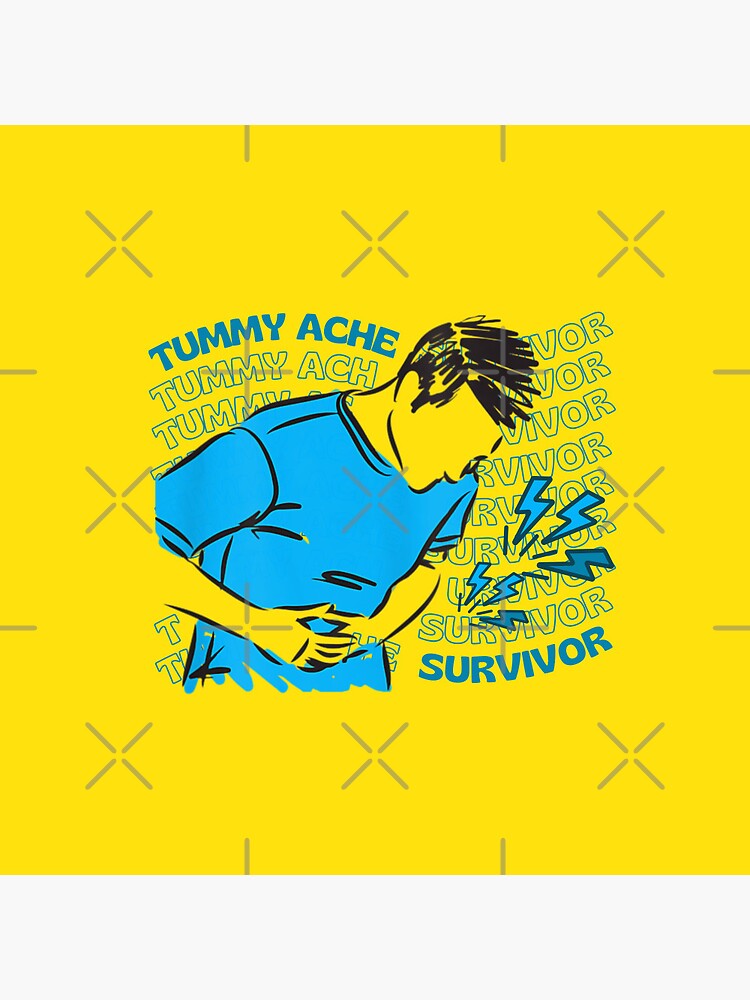 Chapa «Sobreviviente de dolor de barriga. Meme de enfermedad: perfecto ...