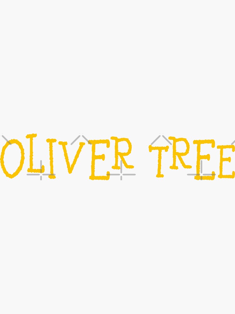 "oliver tree logo" Sticker for Sale by gressalej | Redbubble