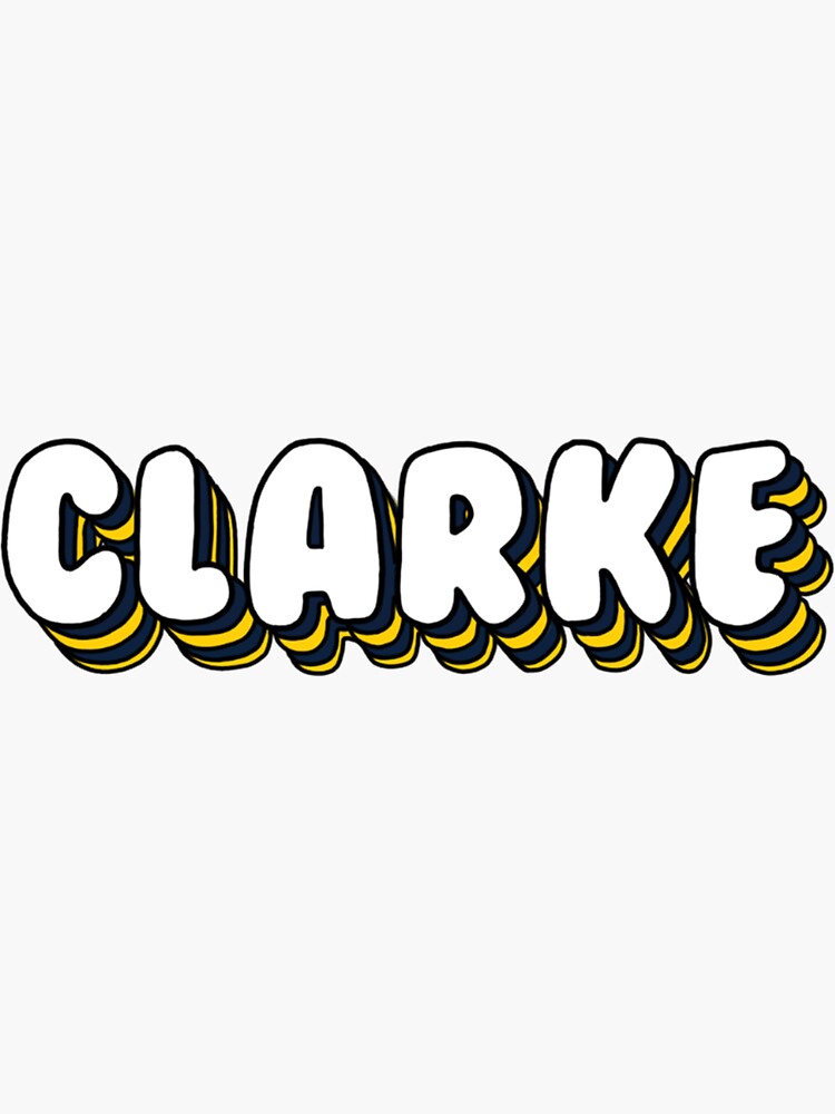 "Clarke University Sticker" Sticker for Sale by gusplawn5 | Redbubble