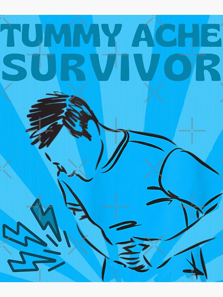 Lámina artística «Sobreviviente de dolor de barriga. Meme de enfermedad ...