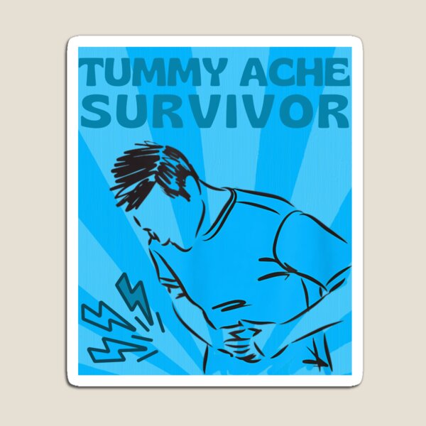 Imán «Sobreviviente de dolor de barriga. Meme de enfermedad: perfecto ...