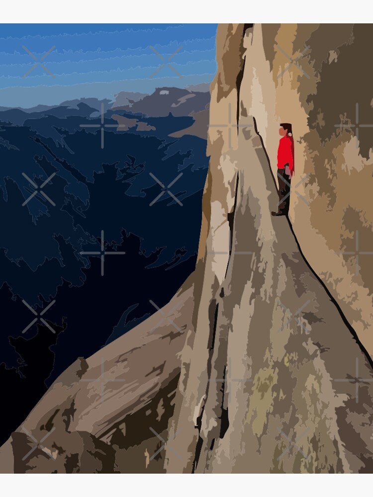 "Alex Honnold Thank God Ledge Half Dome Solo Painting" Mounted Print ...