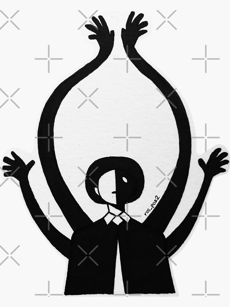 "Shadow Janus (extra arms) - Sanders Sides" Sticker for Sale by Ros ...