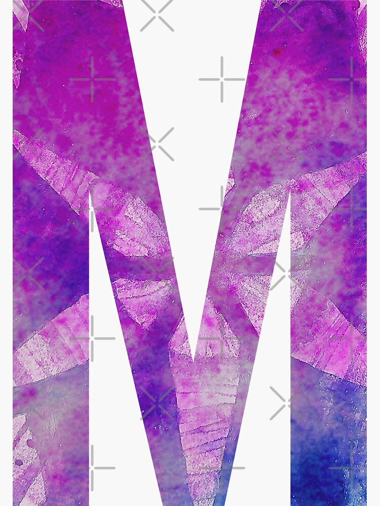 "Letter M - Purple" Sticker for Sale by mynameisliana | Redbubble