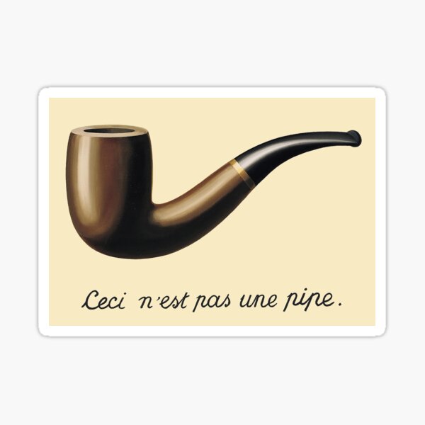 "The Treachery of Images, Magritte (HQ)" Sticker for Sale by TigerLab ...