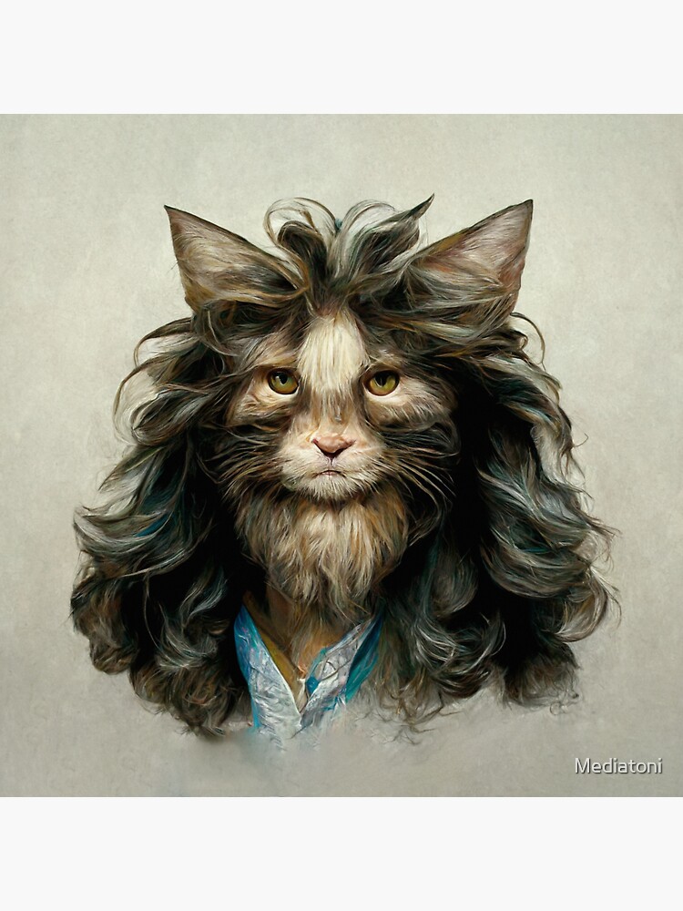 "Jim Morrison as a Cat" Sticker for Sale by Mediatoni | Redbubble