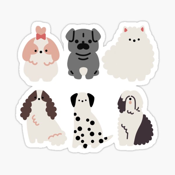 "Cute Puppies" Sticker for Sale by lovehanii | Redbubble
