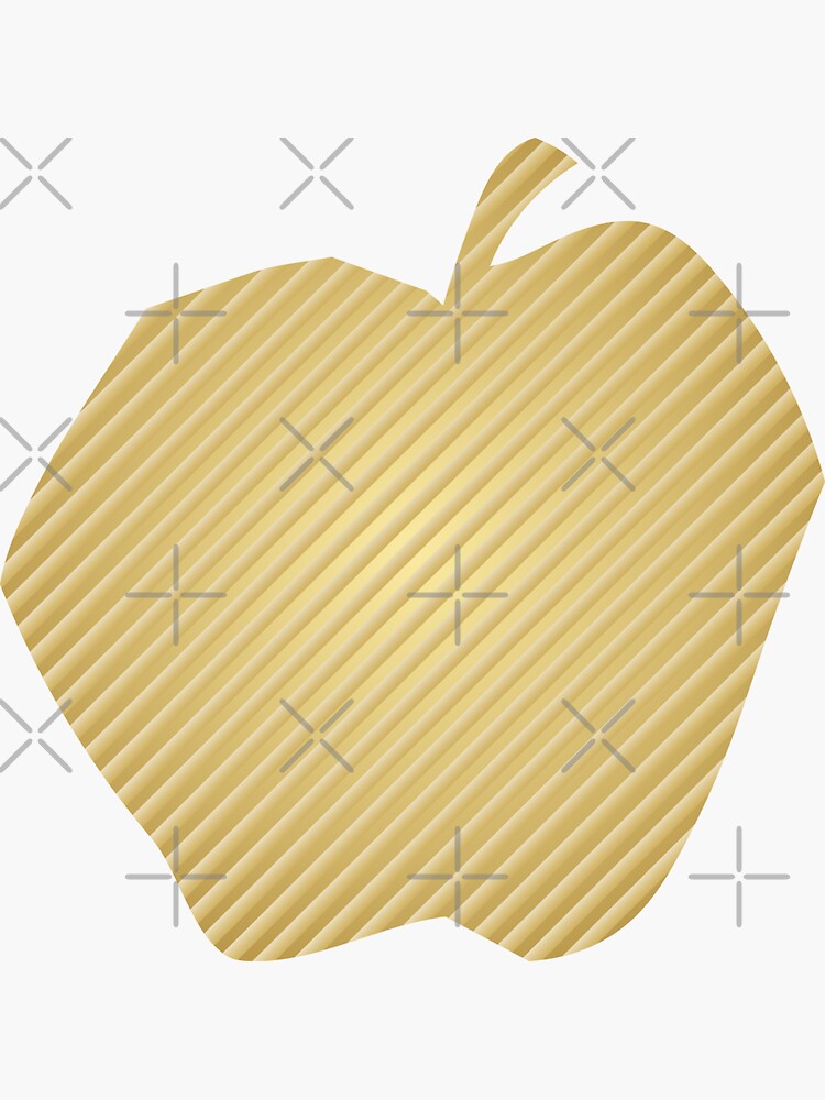 "YELLOW STRIPES APPLE ARTWORK" Sticker for Sale by shah163 | Redbubble
