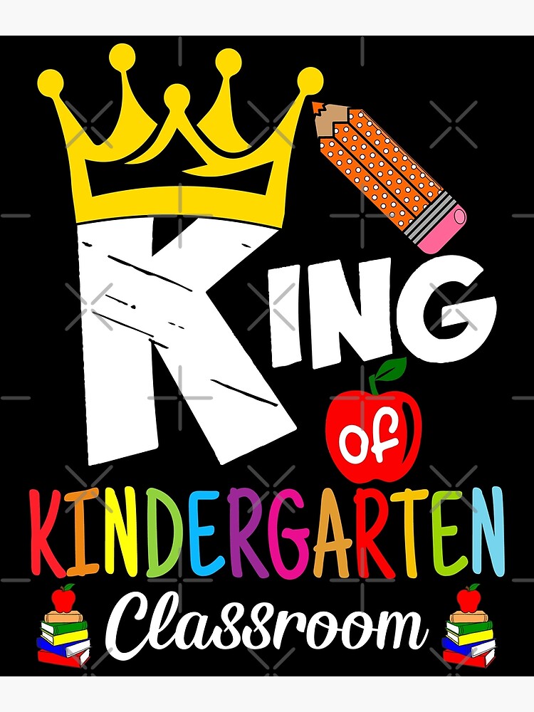 "Kids Classroom King of Kindergarten Happy First Day of School Boys ...