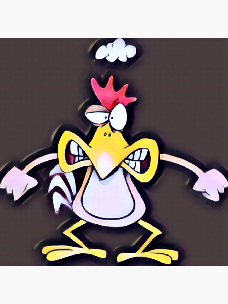 "Run chicken run, I am angry!" Sticker for Sale by MaroniDesign | Redbubble