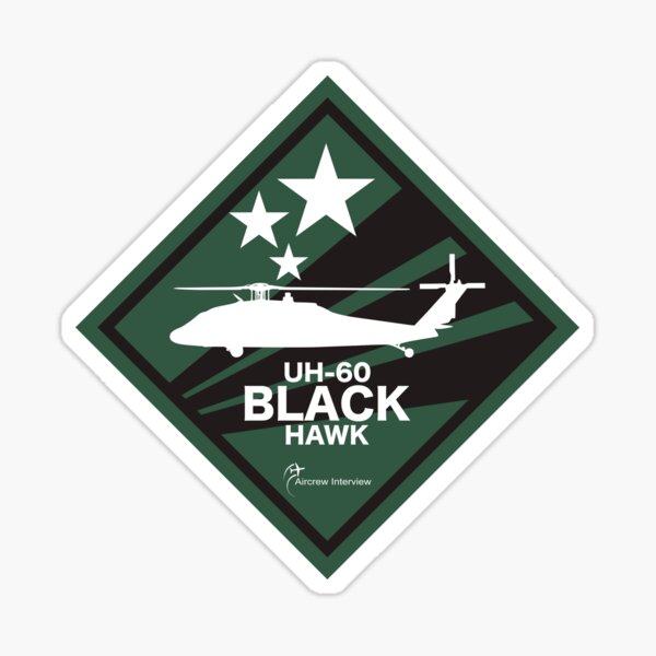 "UH-60 Black Hawk" Sticker for Sale by ACInterview | Redbubble