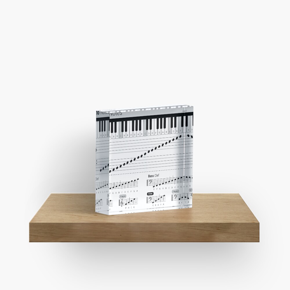 "Piano Notes, Piano Cheat Sheet, Piano Grand Staff, Treble Clef and ...