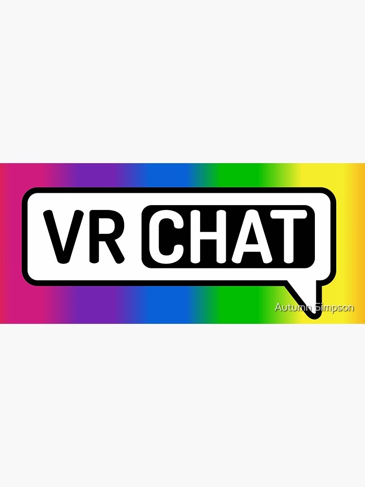 "Rainbow VRCHAT Logo" Sticker for Sale by 4889276874 | Redbubble