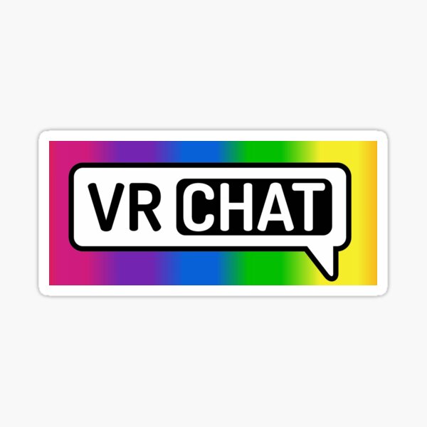 "Rainbow VRCHAT Logo" Sticker for Sale by 4889276874 | Redbubble