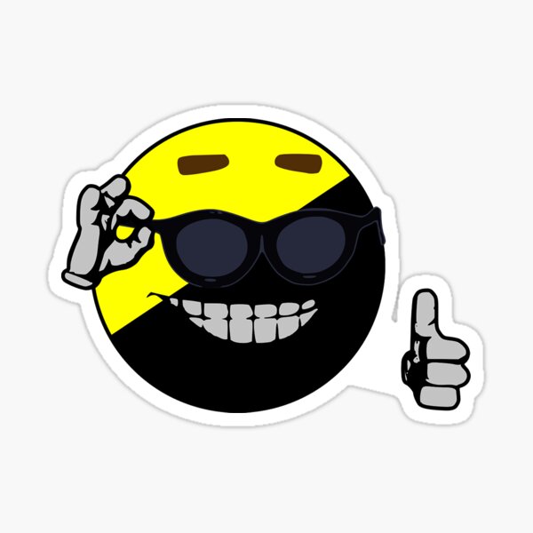 "Ancap Smiley Sticker" Sticker for Sale by Meme-Magician | Redbubble