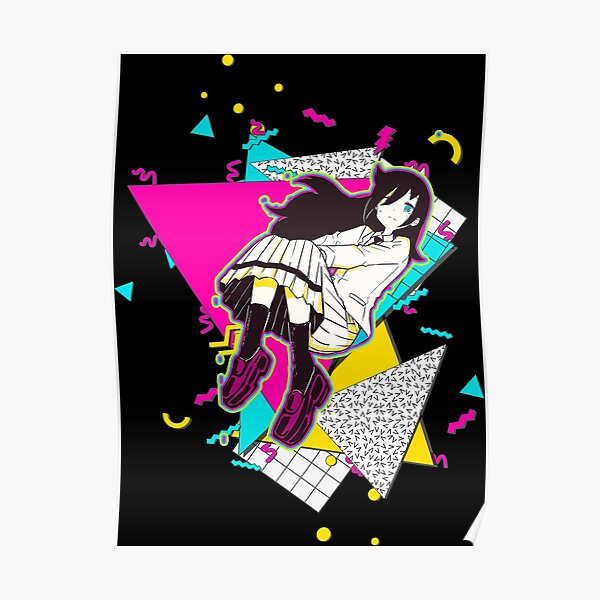 "Tomoko - Watamote *90s graphic design*" Poster for Sale by Carryneon ...