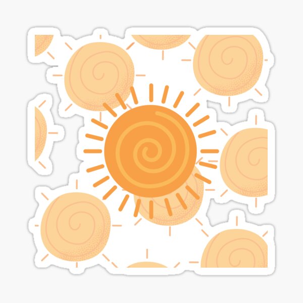 "CARTOON SUN " Sticker for Sale by MirillaShop | Redbubble