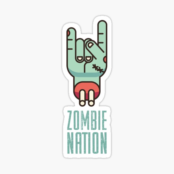 "ZOMBIE ROCK" Sticker by beelieve | Redbubble
