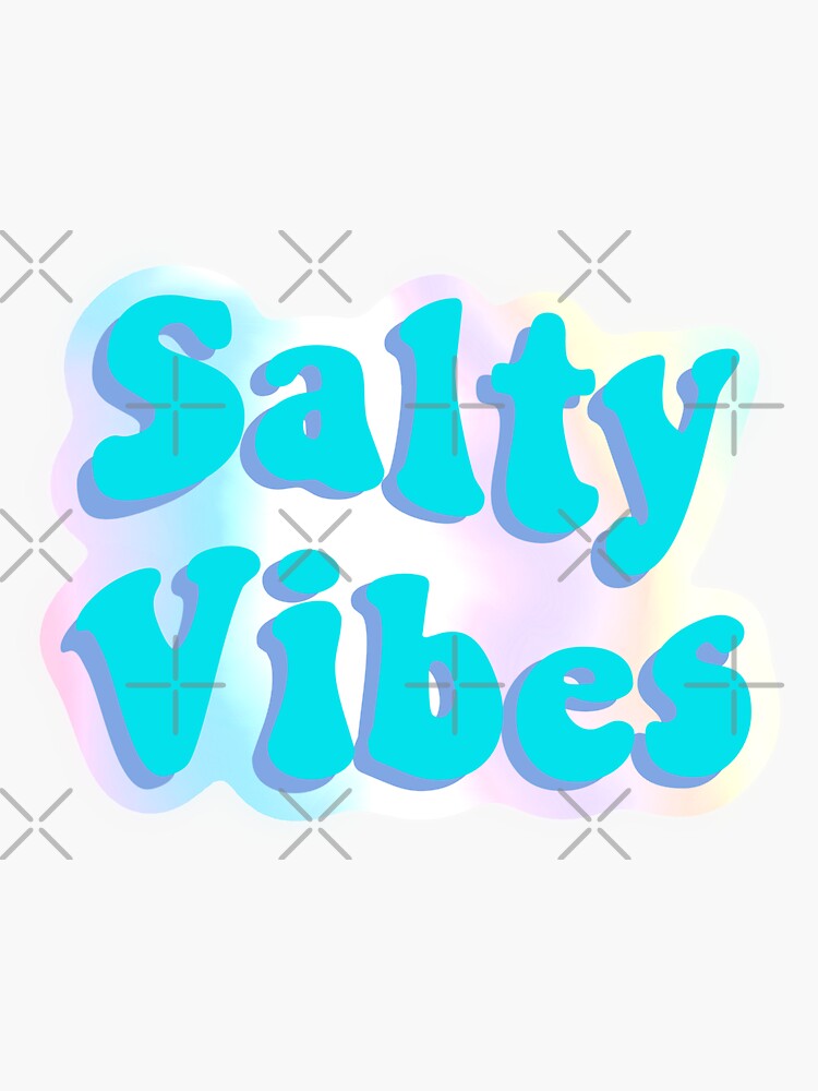 "Salty Vibes Psychedelic Wavy Sticker" Sticker for Sale by ...