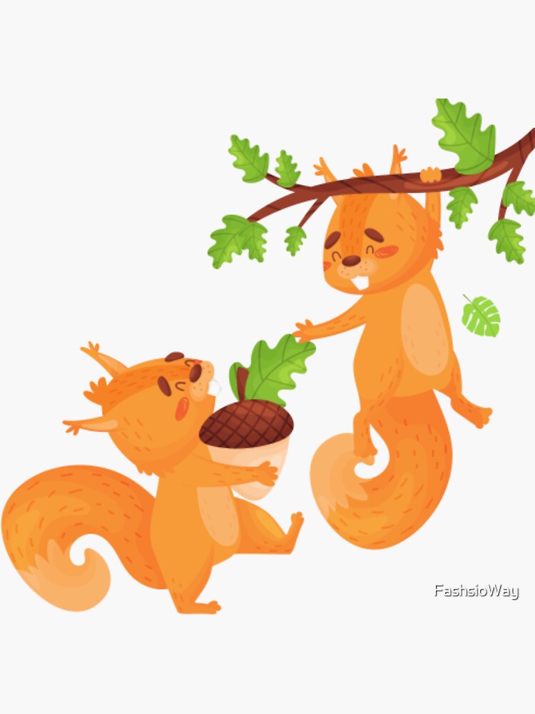 "squirrel best friend" Sticker for Sale by FashsioWay | Redbubble