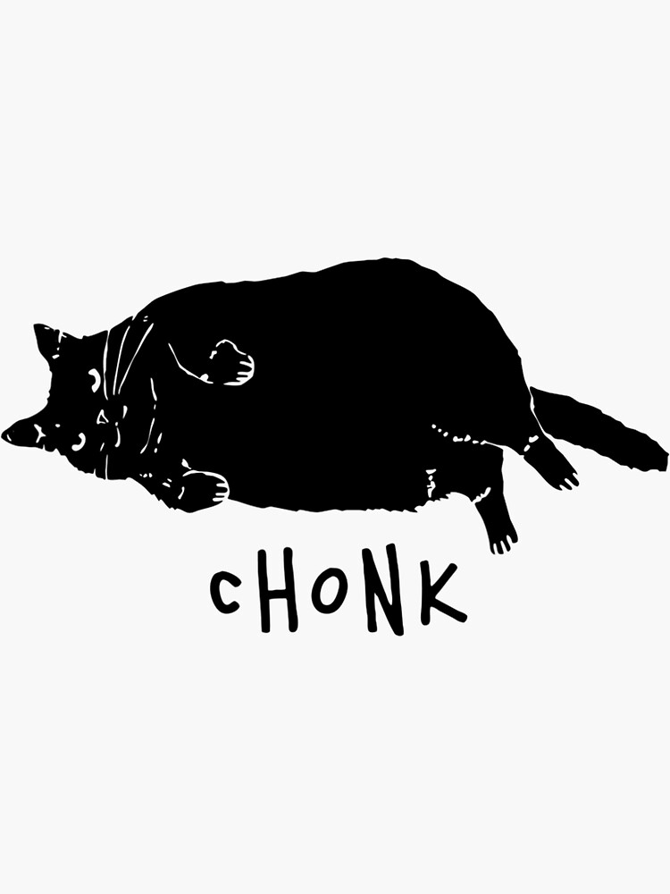 "Funny Cat Meme - Chonk Scale Cat Meme" Sticker for Sale by ...