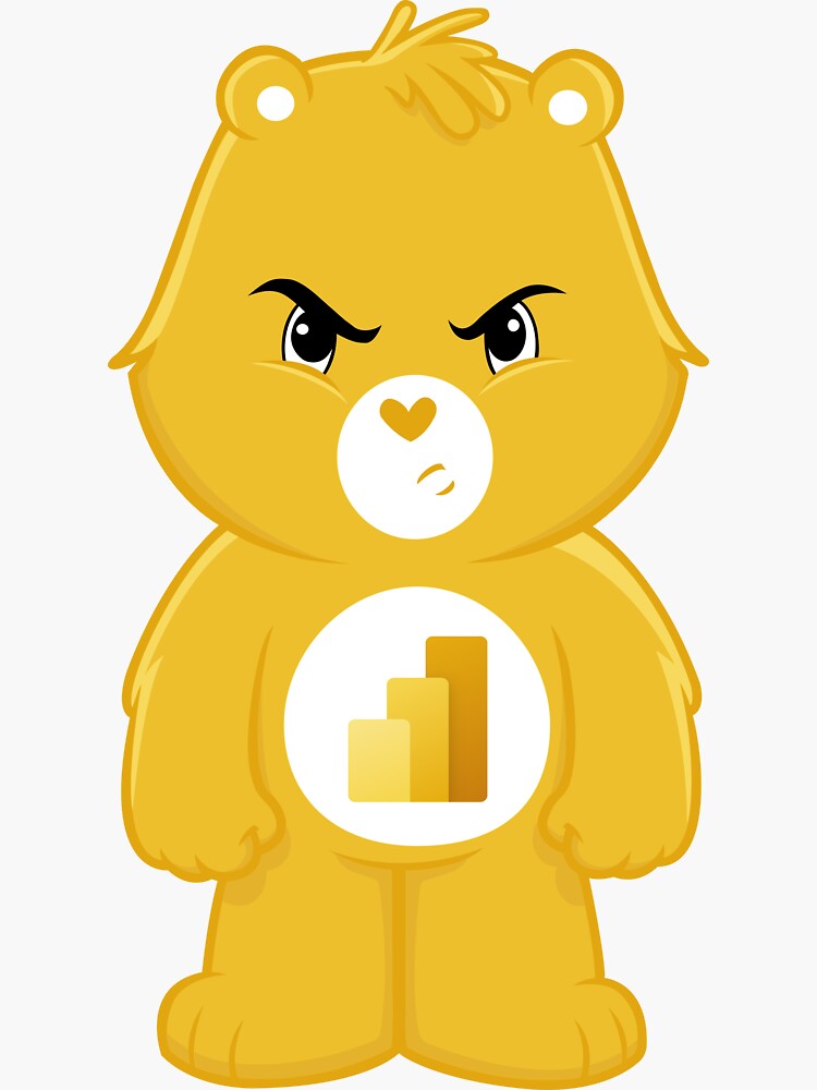 "Power BI Bear" Sticker for Sale by carebear4hire | Redbubble