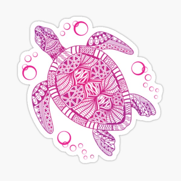 "Sea Turtle Tribal Hawaiian Hawaii Turtles Lover Gi" Sticker for Sale ...