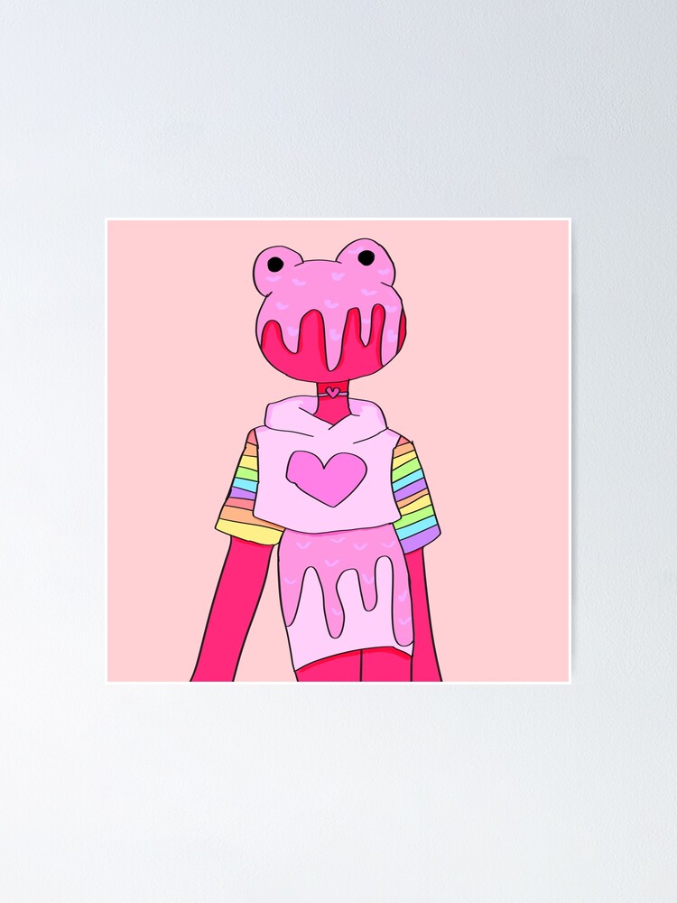 "rainbow kidcore frog" Poster for Sale by artrowboat | Redbubble