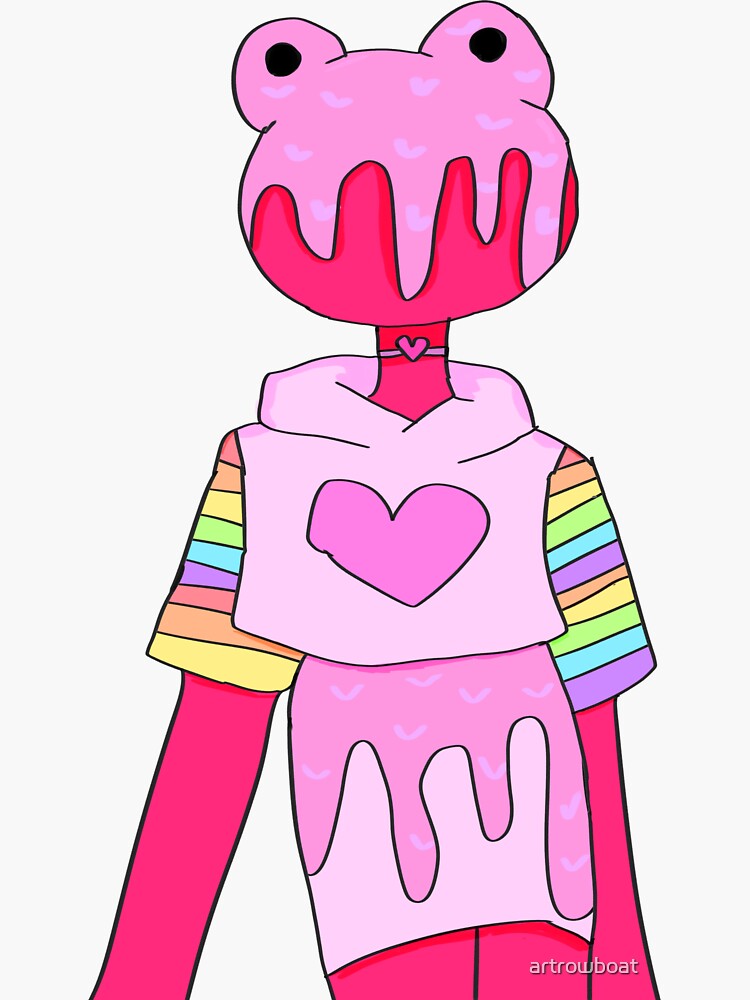 "rainbow kidcore frog" Sticker for Sale by artrowboat | Redbubble