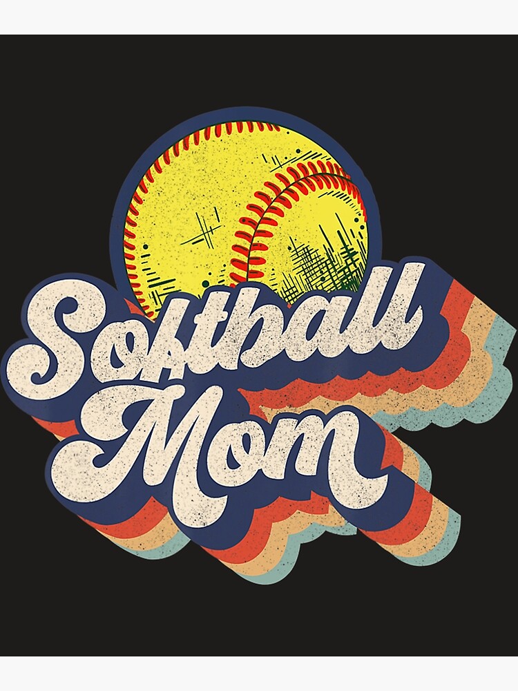 Póster «Retro Vintage 70s Style Diseño gráfico Softball Mom 209» de ...