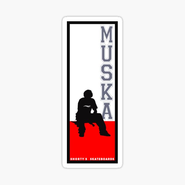 "Muska Silhouette Red" Sticker for Sale by ArchaicKoala | Redbubble