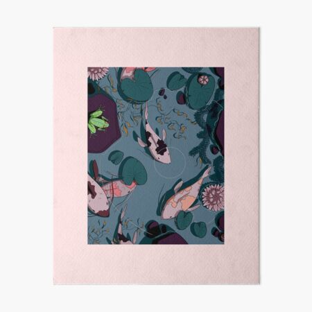 "Anime koi fish pond dark aesthetic japanese lofi background scenery ...