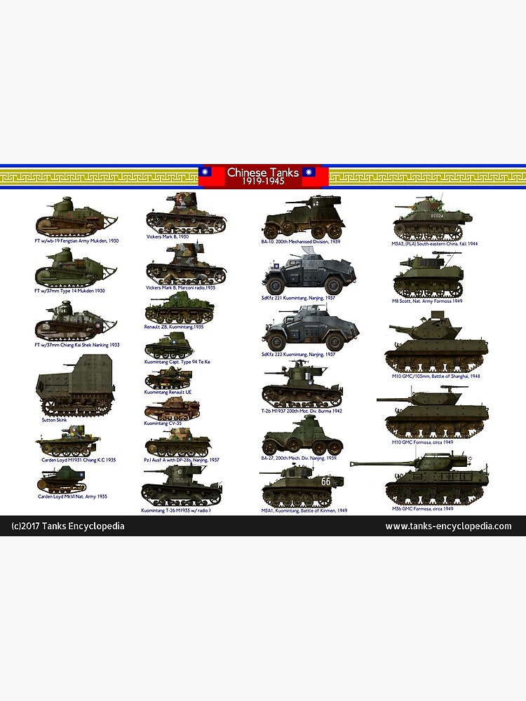 "Chinese Tanks and Armored Cars 1919-1945" Art Print for Sale by ...